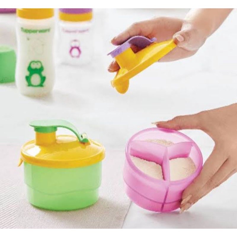 Jual TEMPAT SUSU FORMULA SEKAT 3 / Milk DISPENSER BABY BY TUPPERWARE ...