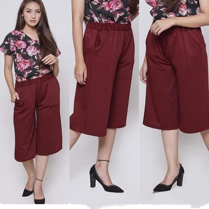 Jual Ariana - Kulot Crepe Pendek 7/8 Ukuran Standar | Shopee Indonesia
