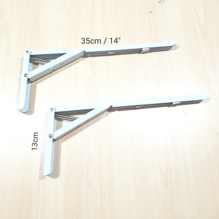 Jual 14" 35cm Siku Dinding Penyangga Rak Meja Lipat KUAT TEBAL | Shopee ...