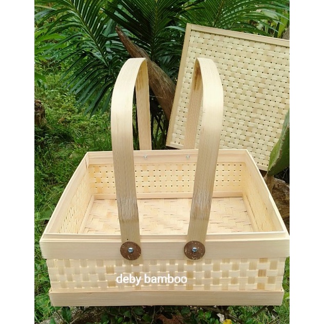 Jual rantang bambu/ hampers/ keranjangbambu 20x20 | Shopee Indonesia