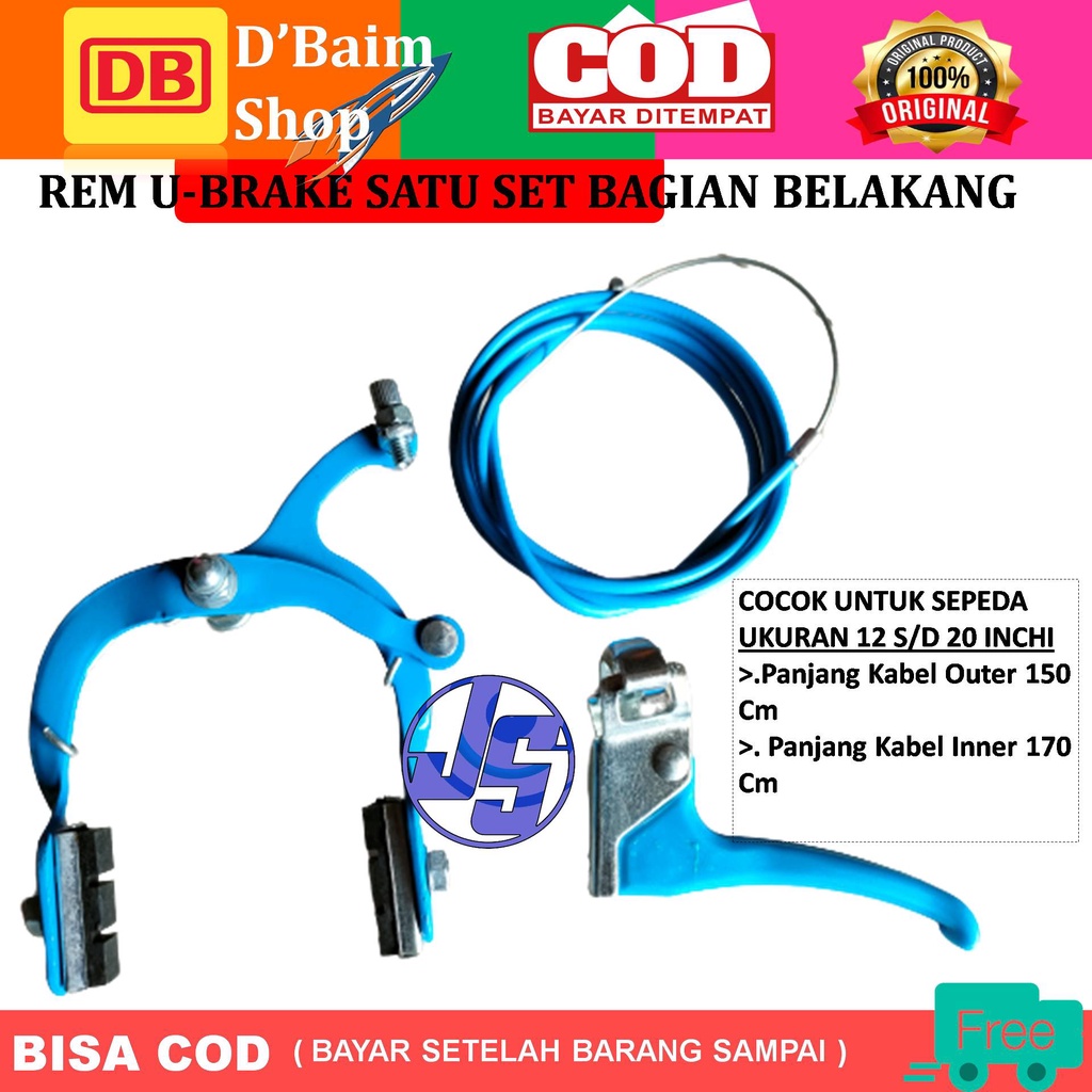 Jual Rem capit Sepeda Rem Kalipper Rem U Brake Sepeda Ukuran 12-20 ...