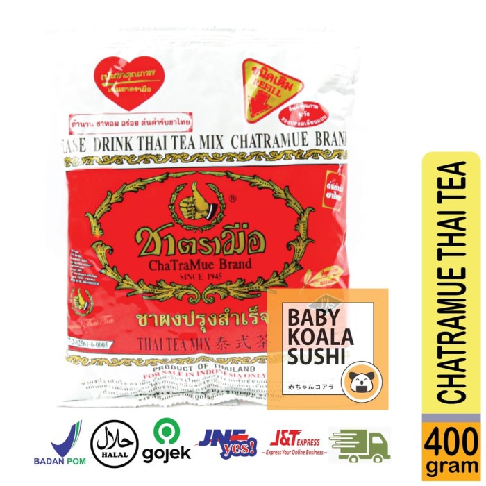 Jual B0621D Thai Tea Cha Tramue 400G | Number One Chatramue Teh ...