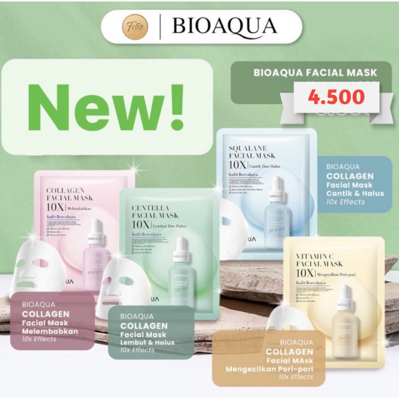 Jual New BIOAQUA 10X ESSENCE FACIAL SHEET MASK | Shopee Indonesia
