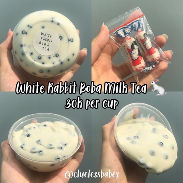 Jual WHITE RABBIT BOBA MILK TEA SLIME | Shopee Indonesia