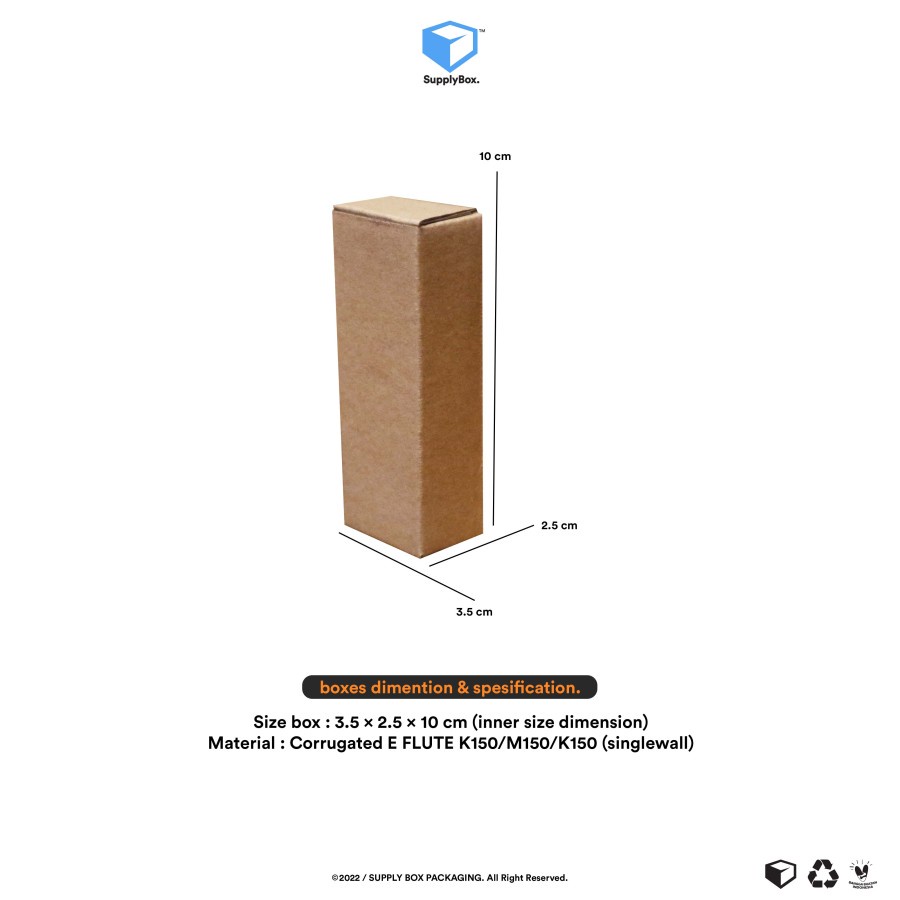 Jual KARDUS BOX PACKAGING 3.5x2.5x10 CM | Kardus | Cardboard | Shopee ...
