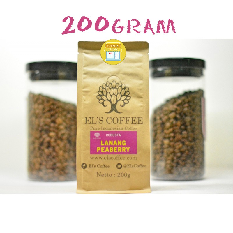 Jual El's Coffee Spesial Kopi Lanang (Peaberry) Asli Lampung Kemasan ...