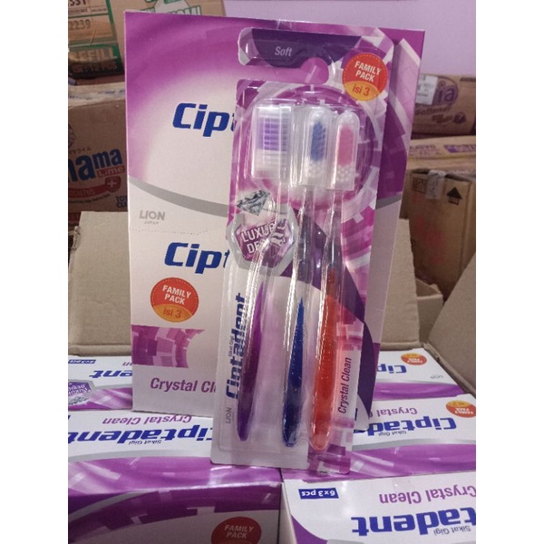 Jual SIKAT GIGI CIPTADENT FAMILY PACK CRYSTAL CLEAN 1PACK ISI 3PCS ...