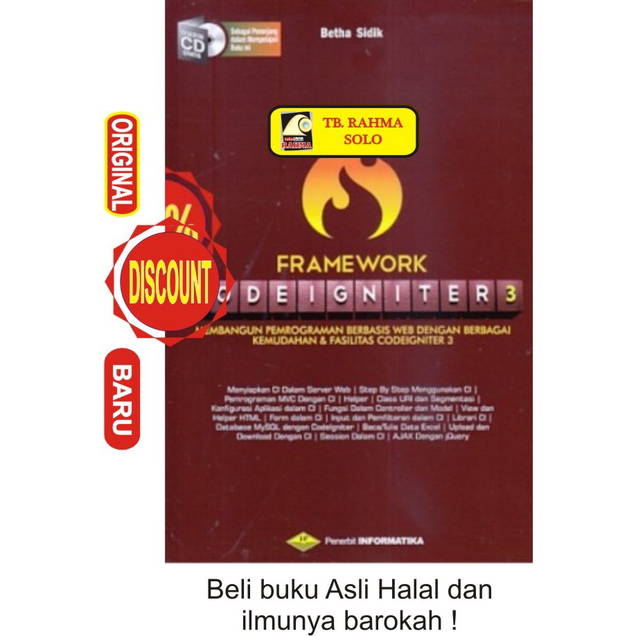 Jual Frame Work Framework Codeigniter 3 Membangun Pemrograman Berbasis ...