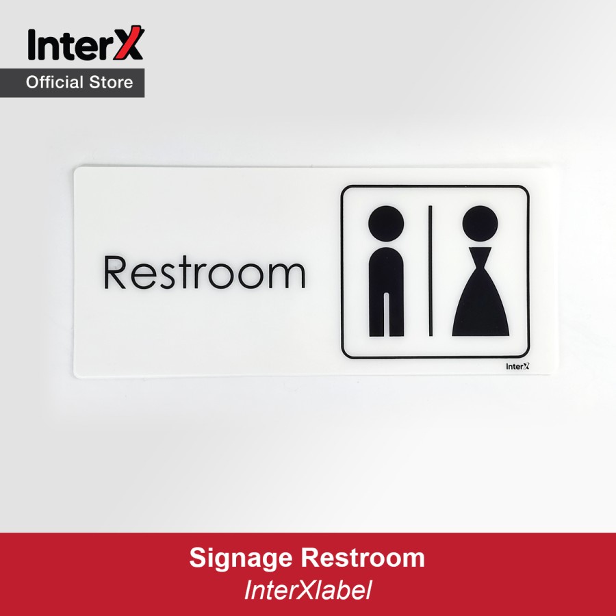 Jual InterX Signage REST ROOM / Papan Tanda RESTROOM + | Shopee Indonesia