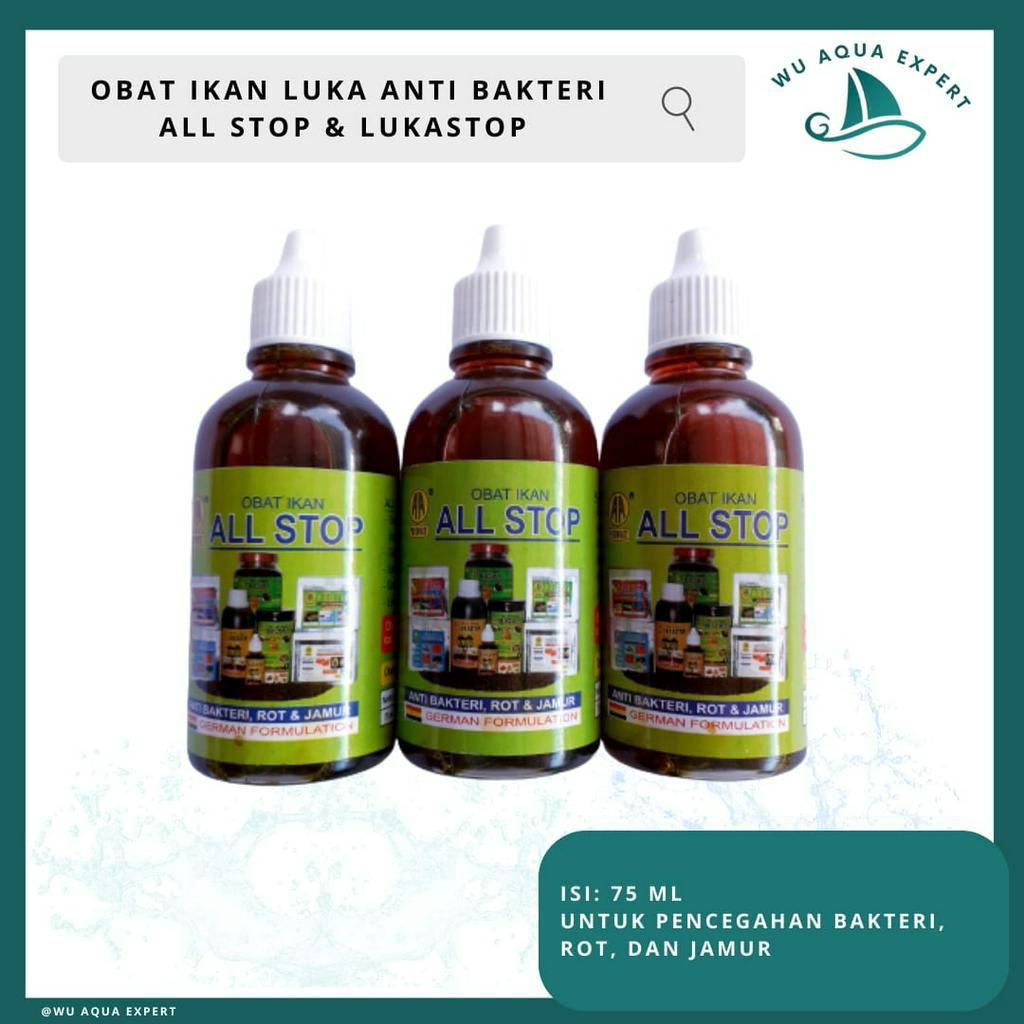 Jual Obat Ikan Luka Anti Bakteri ALL STOP 75ML LUKASTOP Ikan Hias LUKA ...