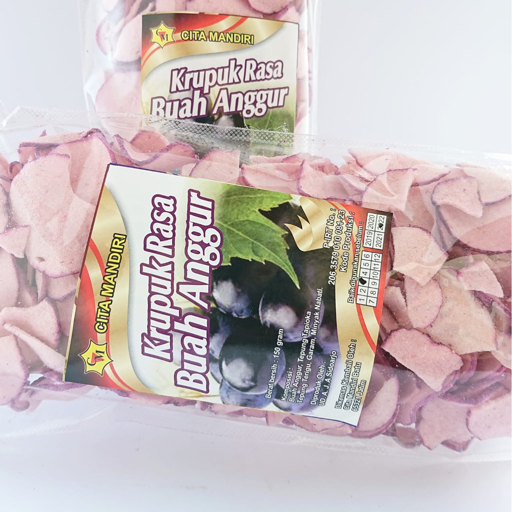 Jual Keripik Kerupuk Rasa Buah Anggur Original Gurih Renyah Nikmat ...