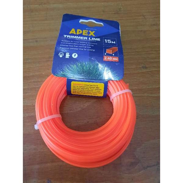 Jual Tali Nilon Nylon Senar Potong Rumput Grass Trimmer Line Apex 15m | Shopee Indonesia