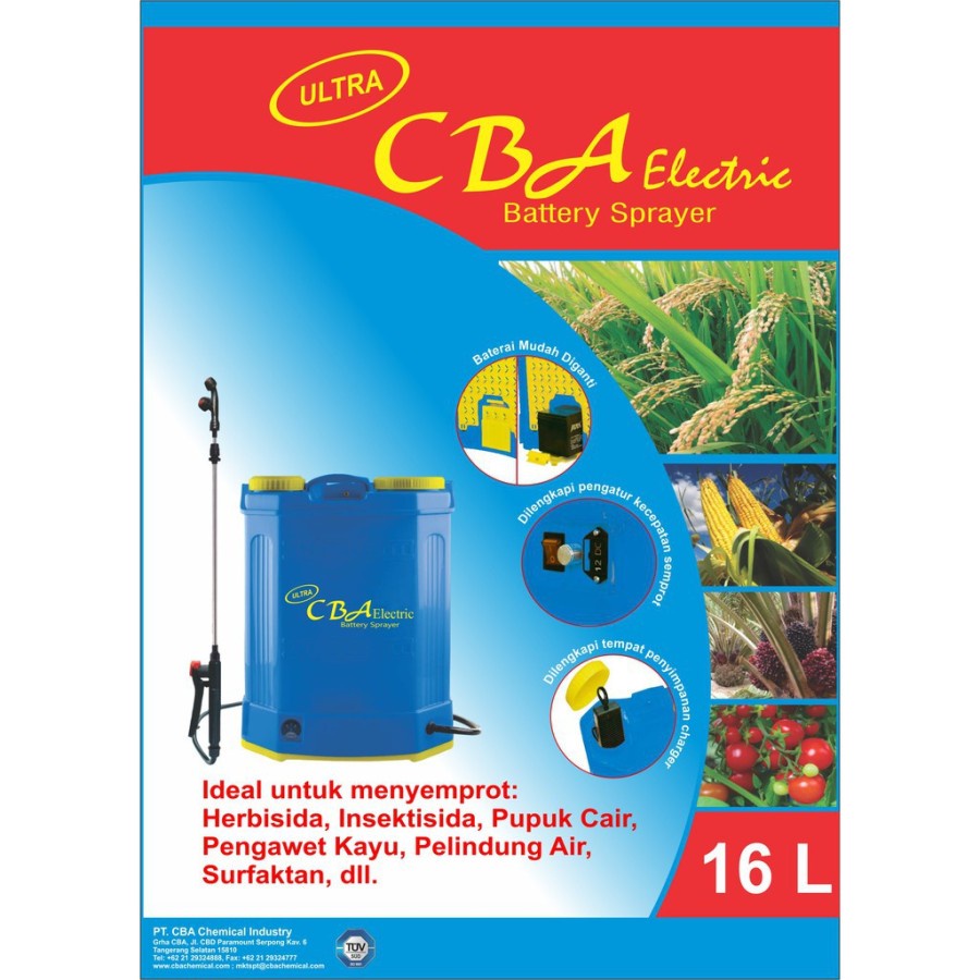 Jual TT99 Sprayer elektrik CBA ultra kapasaitas 16 liter alat semprot cas cba kep elektrik ...