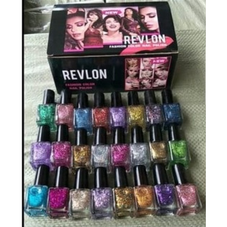 Jual KUTEK REVLON GLITTER ISI 24 PCS - FASHION COLOR NAIL POLISH ...