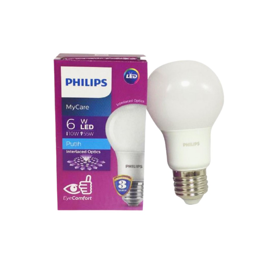 Jual LAMPU PHILIPS LED BULB 6 WATT LAMPU HEMAT ENERGI 6 WATT | Shopee Indonesia