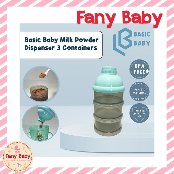 Jual BASIC BABY MILK POWDER DISPENSER 3 CONTAINERS | Shopee Indonesia