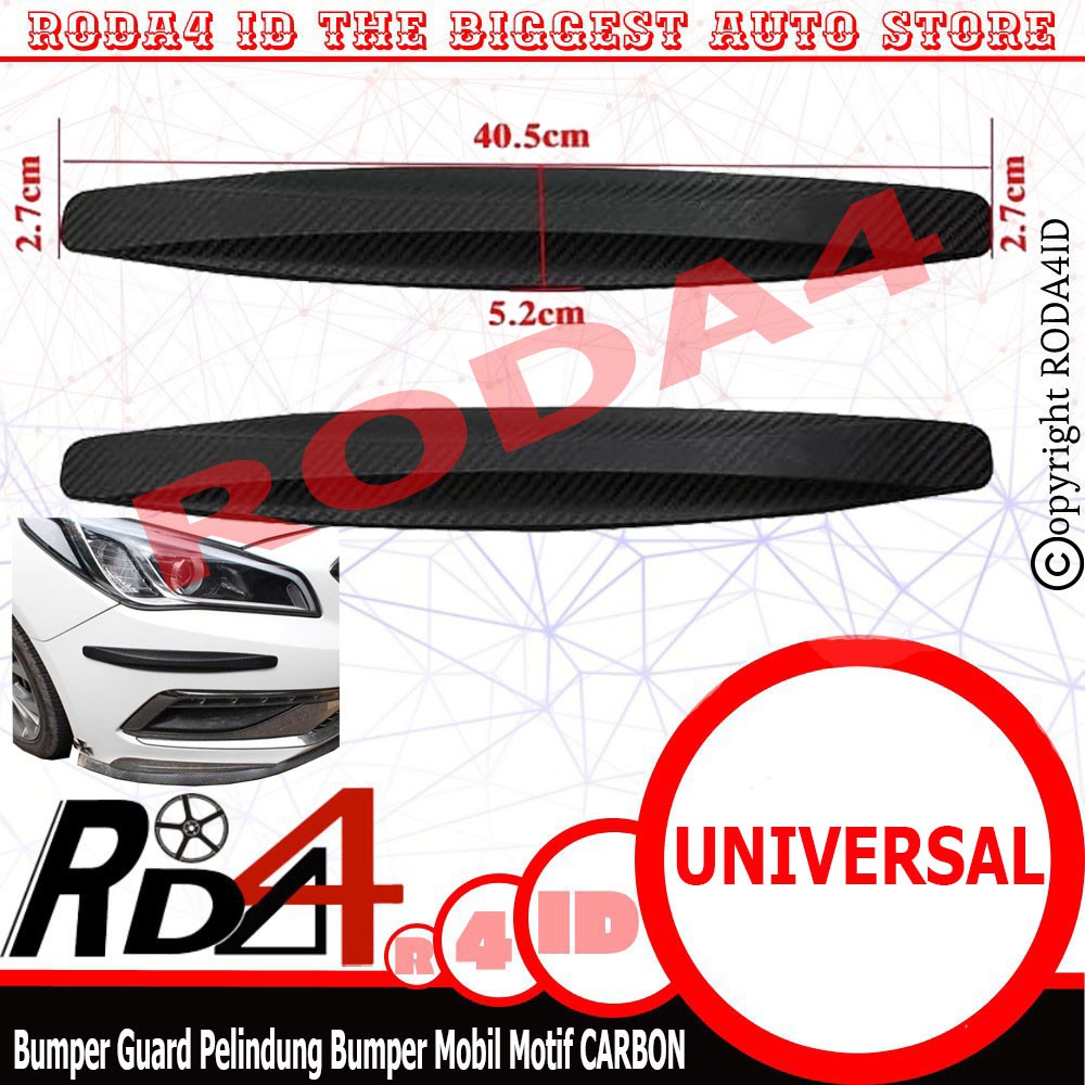 Jual List Bumper Guard Pelindung Bumper Mobil UNIVERSAL Motif CARBON ...