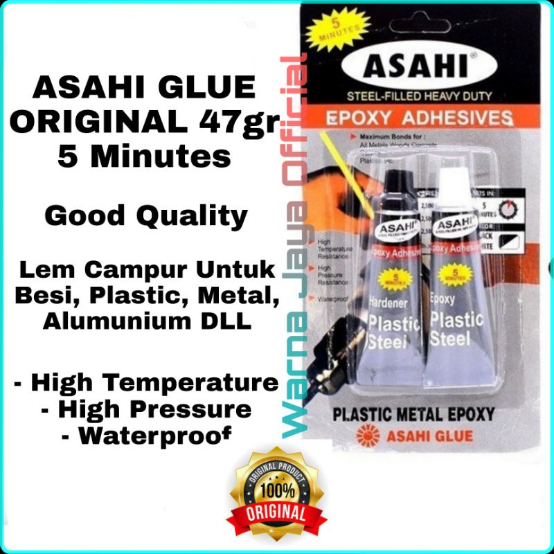 Jual Lem Asahi Original 47gr 5 Menit Lem Aduk Plastik Besi Kayu ...