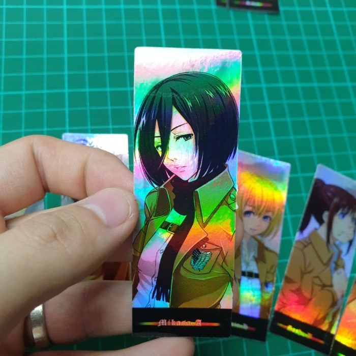 Jual Sticker Anime Slap - S0161 - Attack On Titan - Mikasa | Shopee ...