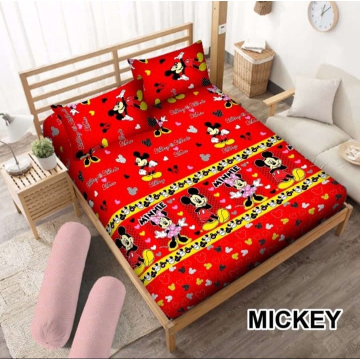 Jual SPREI KARAKTER ANAK MOTIF MICKEY MOUSE WARNA MERAH UKURAN NO. 1 ...