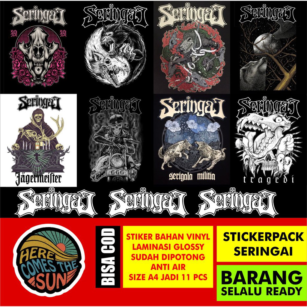Jual STICKER PACK BAND SERINGAI INDONESIA STIKER BAND METAL ROCK INDIE ...