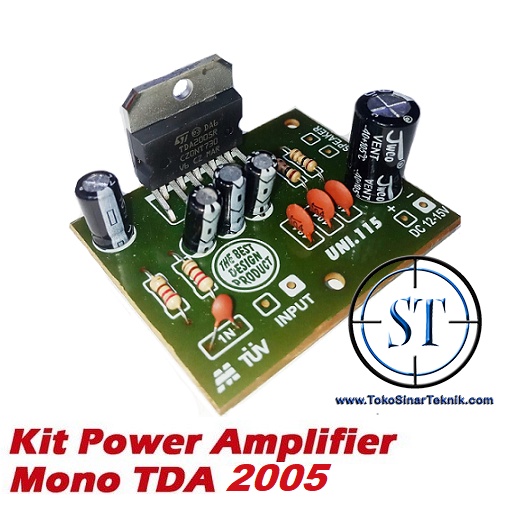 Jual Kit Power Mono TDA 2005 20W Bridge Power Amplifier Mini IC TDA2005 (Mono) 12VDC Aux 20 Watt ...