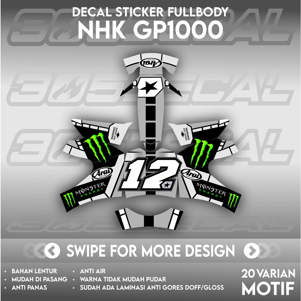 Jual Sticker Decal Helm NHK GP1000 Motif maverik vinalles 2021 | DECAL ...