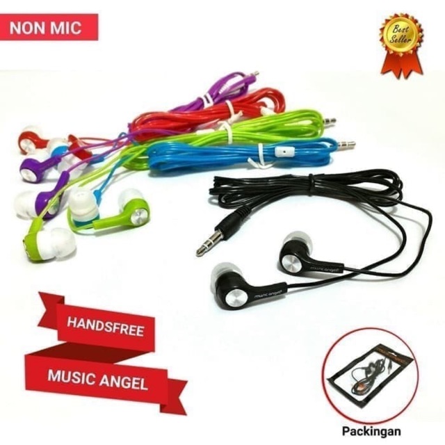 Jual Hf Headset Music Angel Handsfree Earphone Murah Bagus | Shopee ...