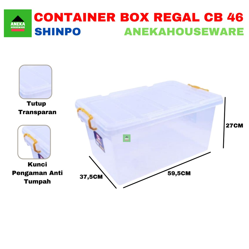 Jual Container Box Regal CB 46 Liter Shinpo 139 CB46 | Shopee Indonesia