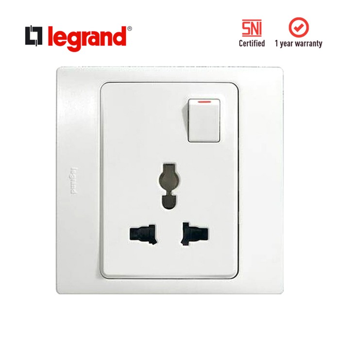 Jual Power Socket Universal Multi Standard Legrand Mallia dengan Saklar ...