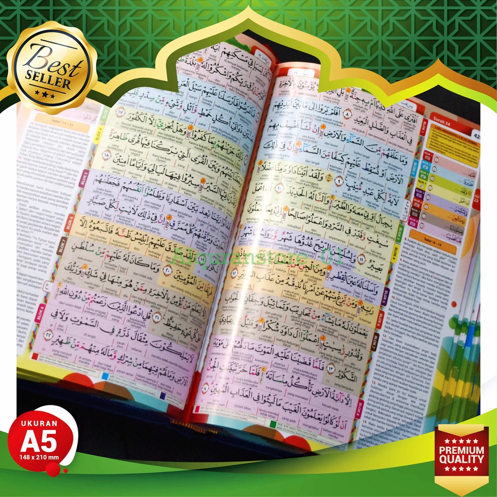 Jual [COD] Al Quran Hafalan Hafazan Beginner Junior A5 Terjemah Perkata ...