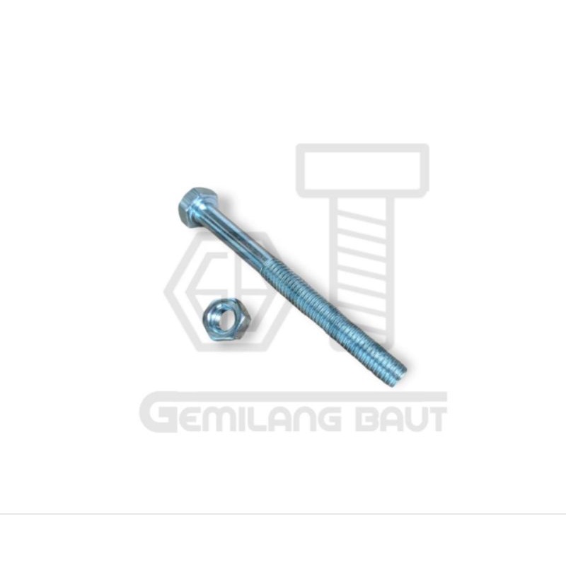 Jual Baut Mur Hexagon Putih M12 x 140 @25PCS | Shopee Indonesia