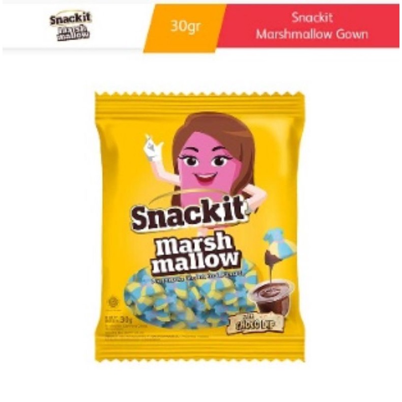 Jual Snackit 50 g Snack it Marshmallow Bentuk Cupcake Coklat / Gaun ...