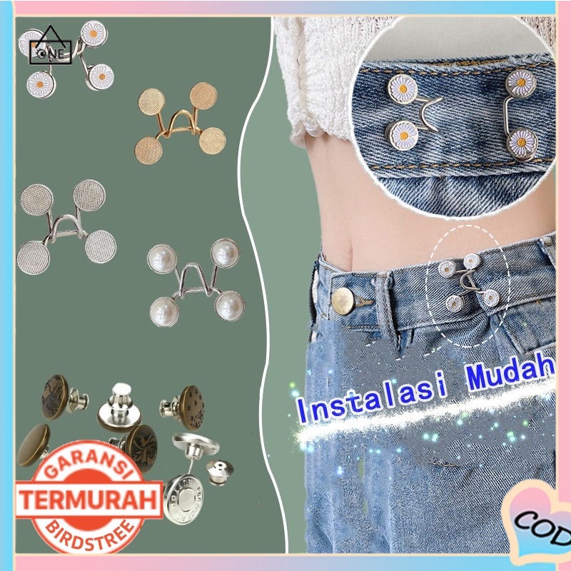 Jual COD ️Kancing Jeans Kait Pengecil Lingkar Pinggang Kancing Celana ...
