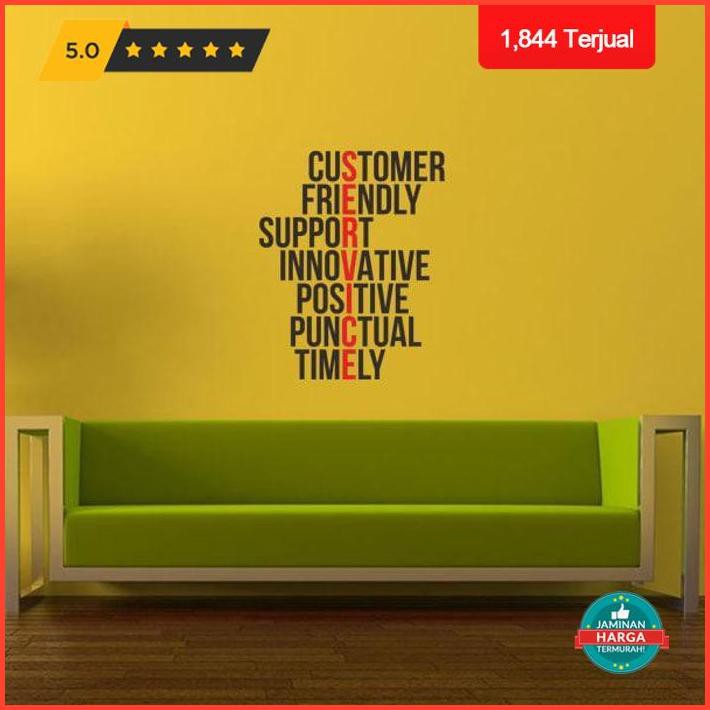 Jual Dekorasi Rumah Cutting Sticker Customer Service Cafe Resto Toko ...