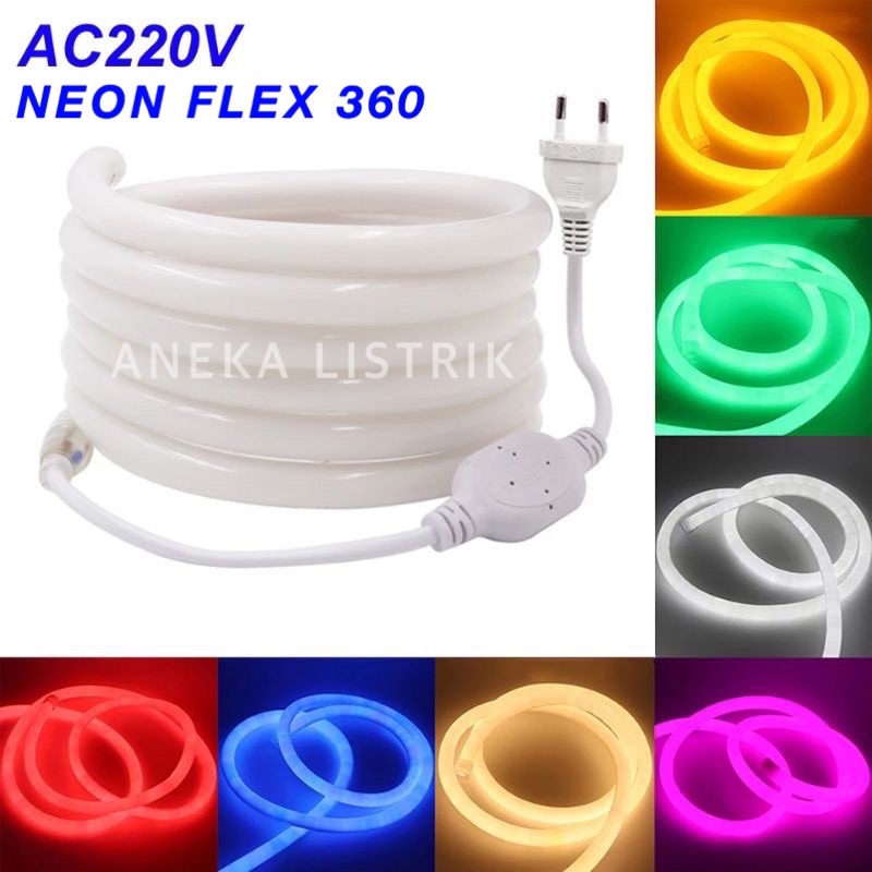 Jual LAMPU STRIP LED NEON FLEXIBLE 360 BULAT NEON STRIP UNTUK RUMAH ...