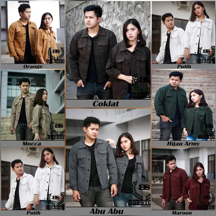 Jual HARGA 2 PCS Jaket Jeans Couple / Jaket Couple Jeans Denim Pria ...