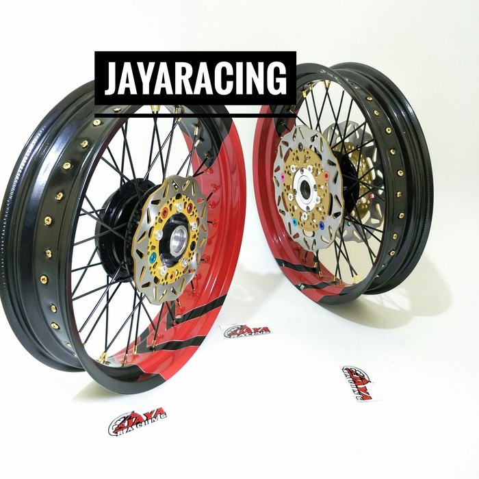 Jual Velg custom 17 350 300 double disc Vixion Byson Scorpio Rx king ...