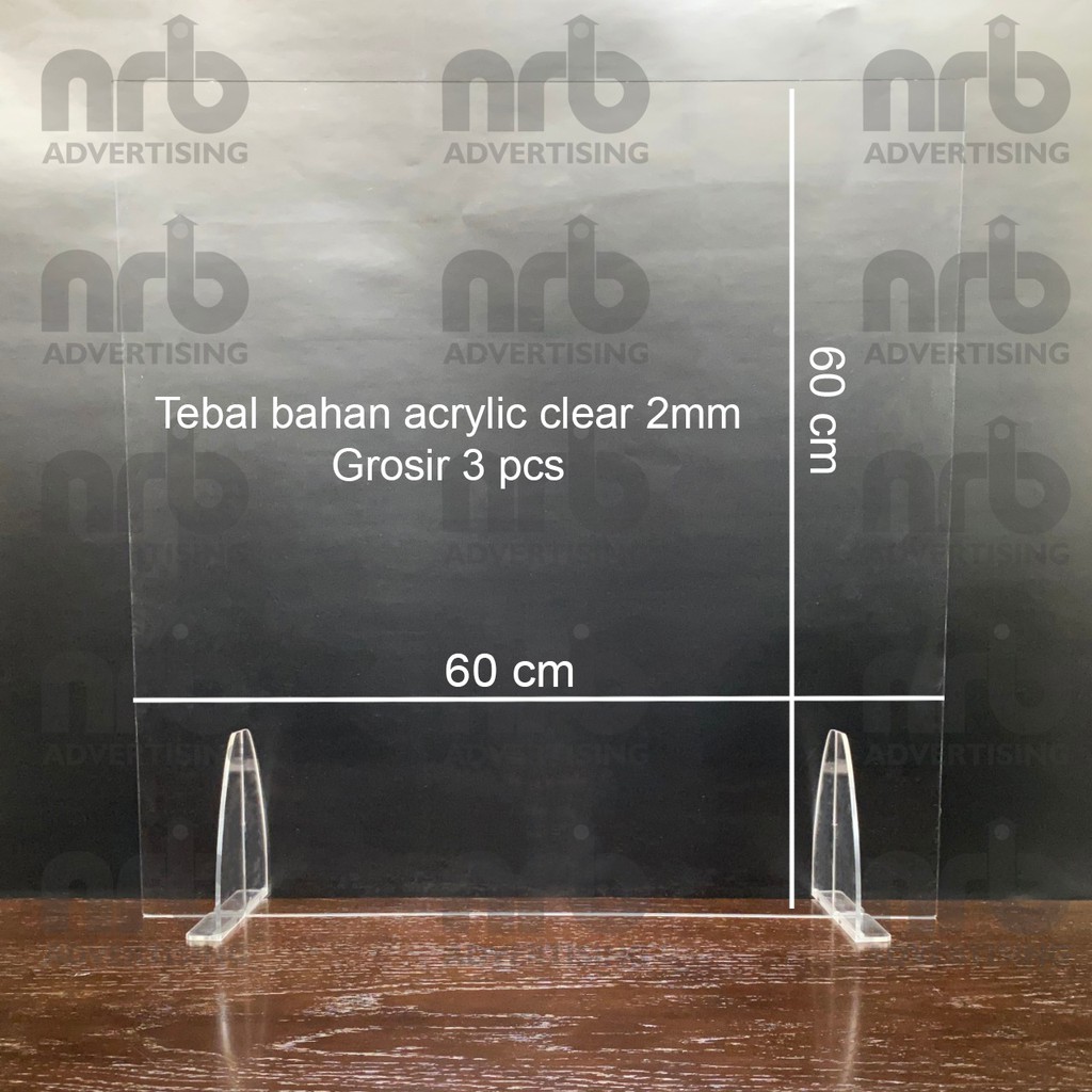 Jual PARTISI AKRILIK MEJA / SEKAT / PEMBATAS / DIVIDER UNIVERSAL TEBAL ...