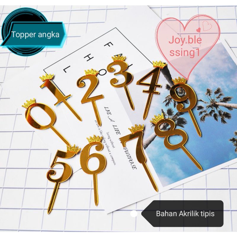 Jual TOPPER ANGKA AKRILIK | Shopee Indonesia