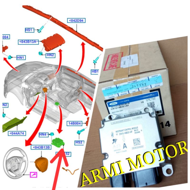 Jual Modul RCM Ford Ecosport All Type Genuine Ford CN1Z14B321C MONITOR ...