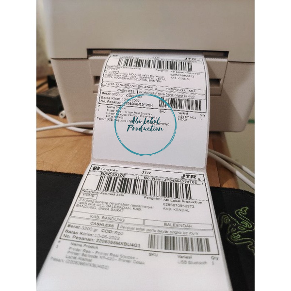 Jual Label Resi 3x4 inch / 78 x 100 / Label Thermal 78 x 100 / Label ...