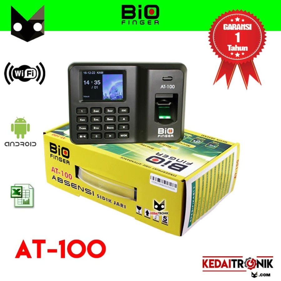 Jual Biofinger AT100 Mesin Absensi Sidik Jari Fingerprint Bio Finger AT ...