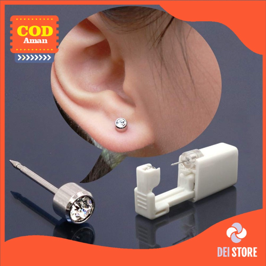 Jual Alat Tindik Telinga Pelubang Kuping Ear Piercing Jarum Aman Steril ...