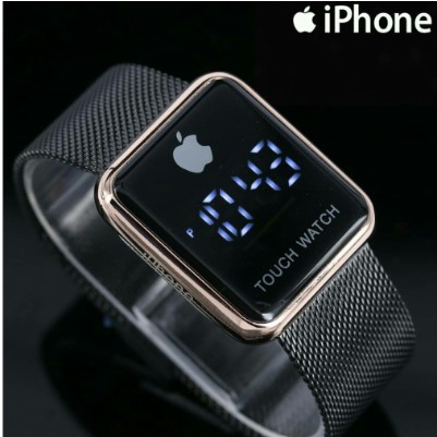 Jual JAM TANGAN IPHONE RANTAI PASIR SEGI LED APPLE WATCH AP012 | Shopee ...