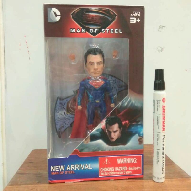 Jual mainan figurechibi superman artikulasiman of steel dc comicstinggi ...