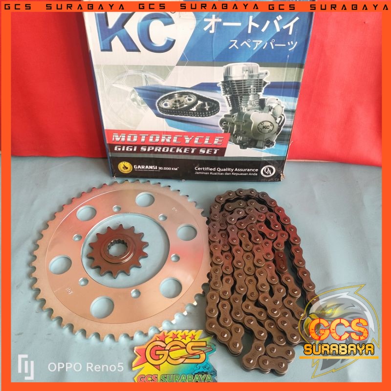 Jual gearset,ger set,rantai gir paket full set ninja 250 karbu,ninja ...