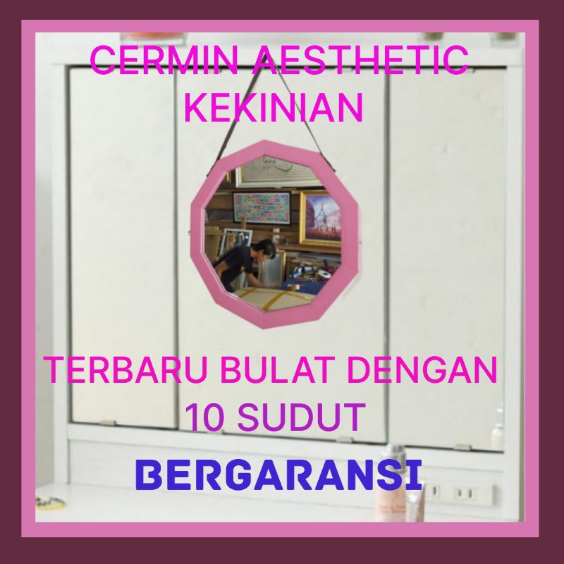 Jual Cermin aesthetic Cermin segi sepuluh Cermin sudut sepuluh Cermin ...