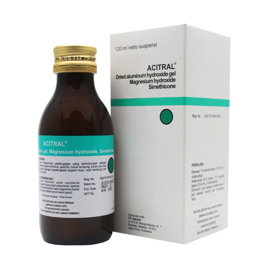 Jual ACITRAL Syrup Sirup Obat Maag Asam Lambung 120 ml | Shopee Indonesia