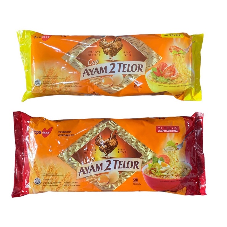 Jual Mie Telor Cap 2 Ayam 200gr / MIE KERITING / Mie Telur / Mi Telor ...